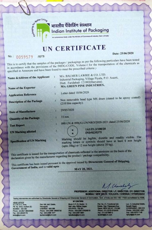 Certifications – Green Pine Industries